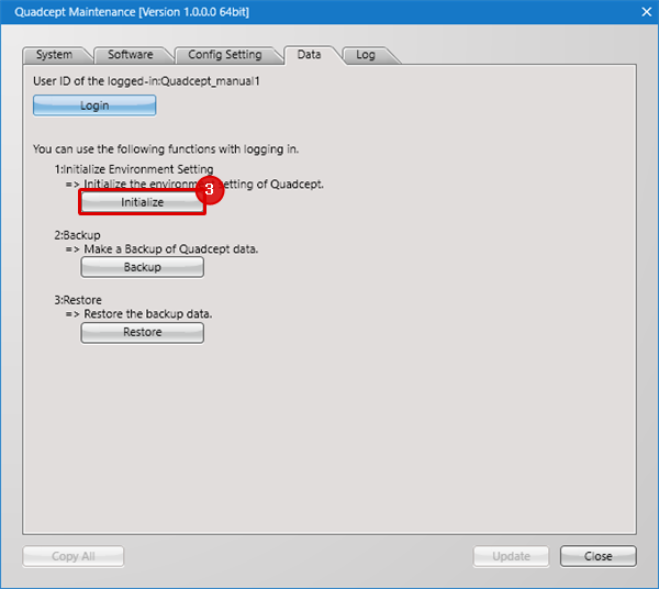 Quadcept Maintenance - Data Management